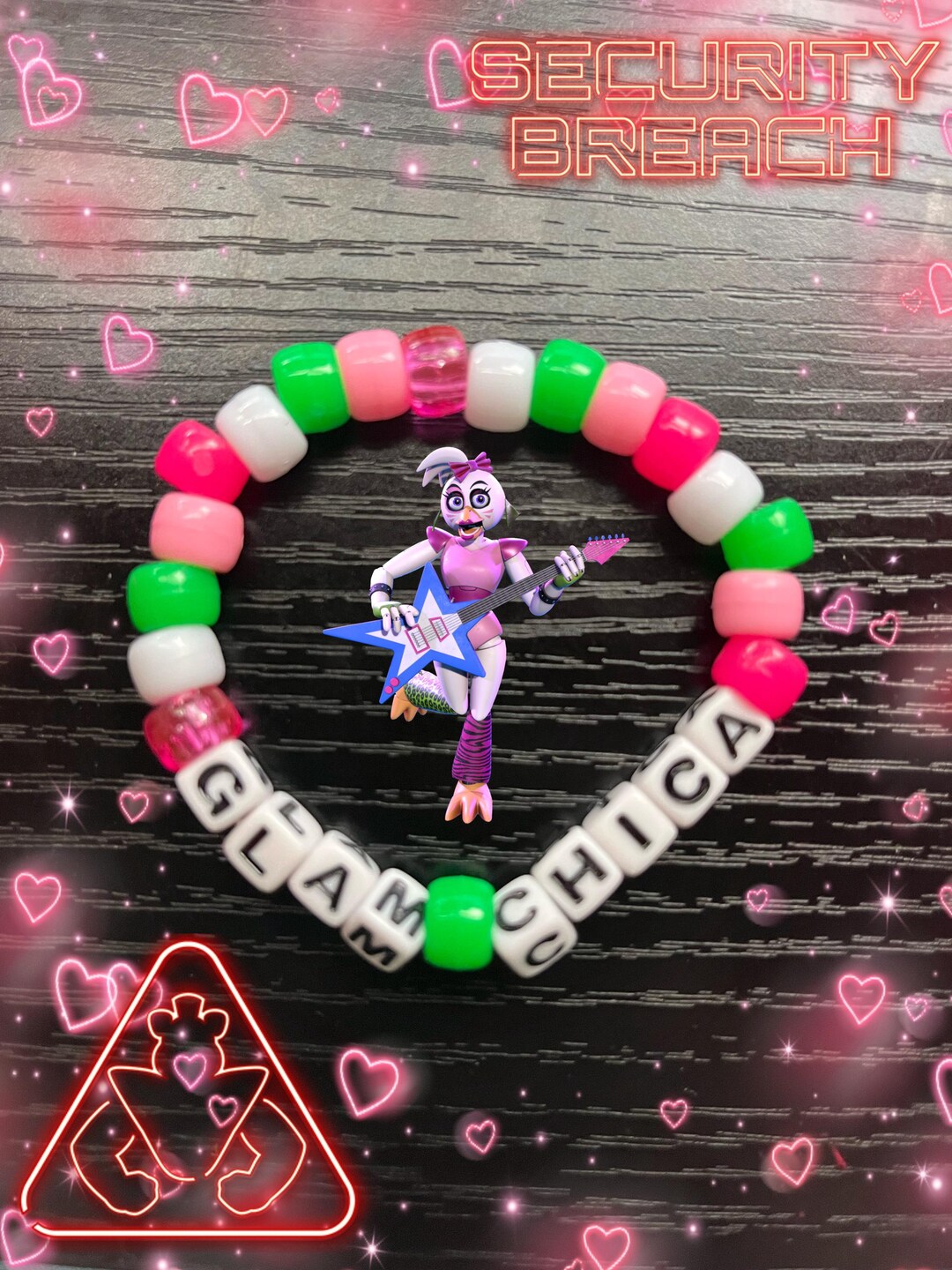 Five Nights at Freddys Glamrock Chica Pink Green White - Etsy