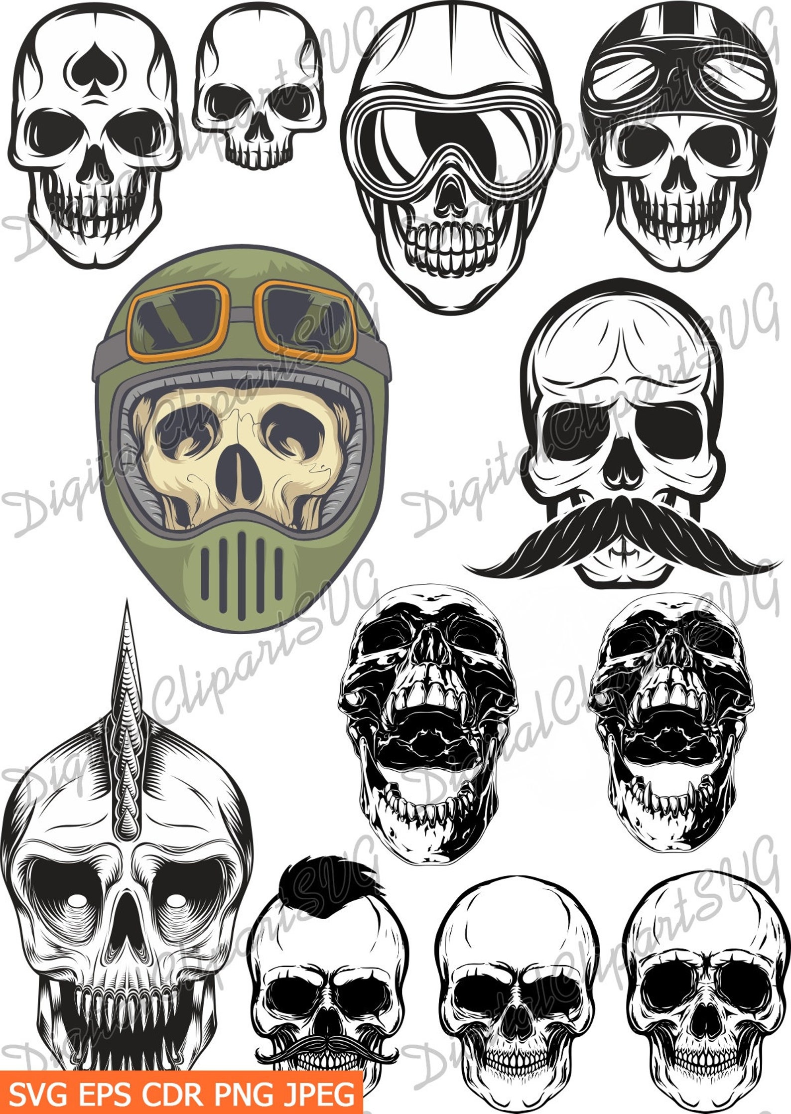 Sculls SVG Sculls clipart Sculls svg cut Sculls vector | Etsy