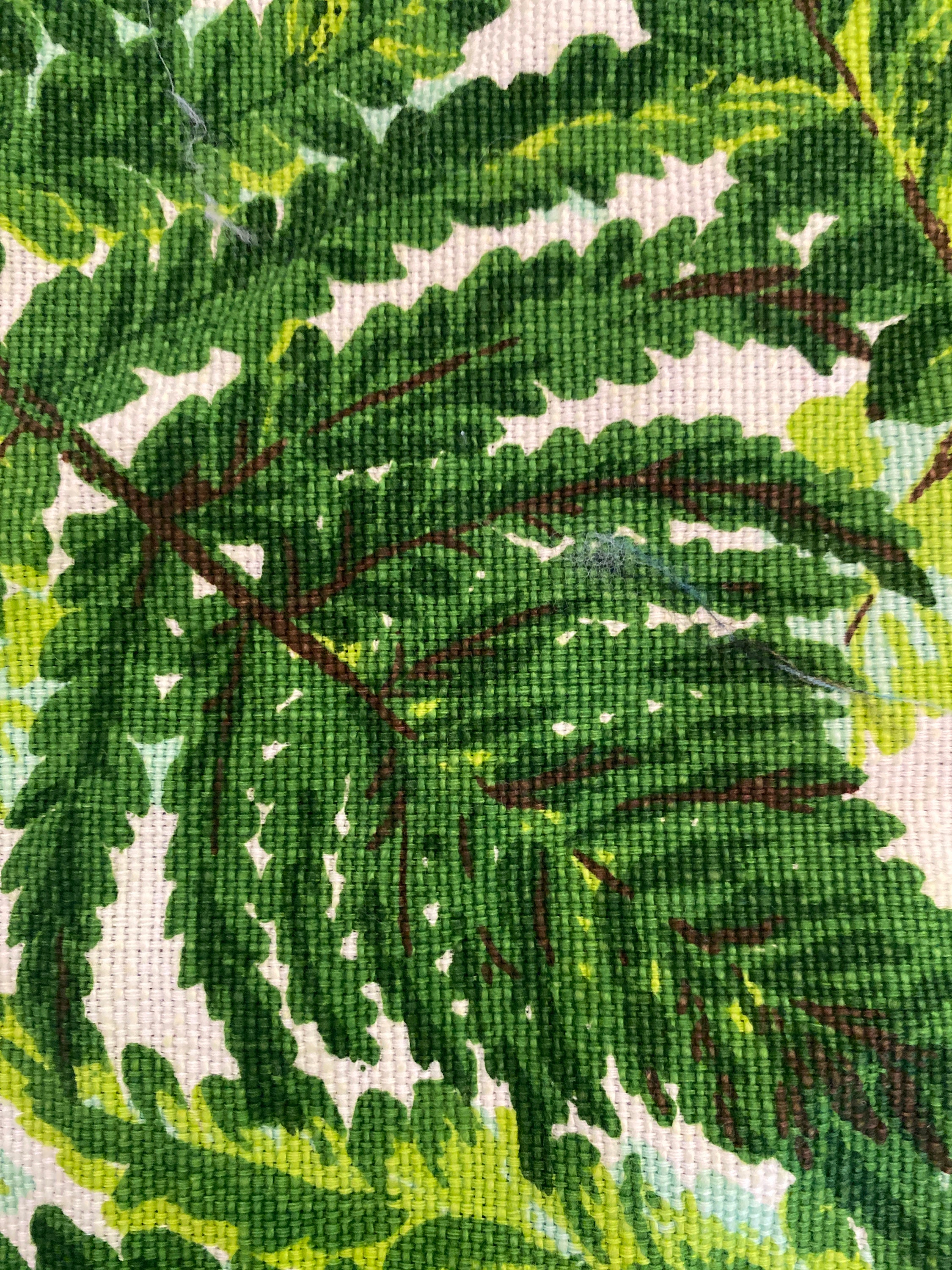 Vintage Fern Print Fabric Remnant. - Etsy