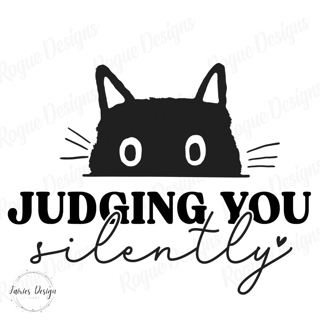 Cat Car Decal, Funny Cat Decal, Silently Judging You Cat Vinyl Car ...