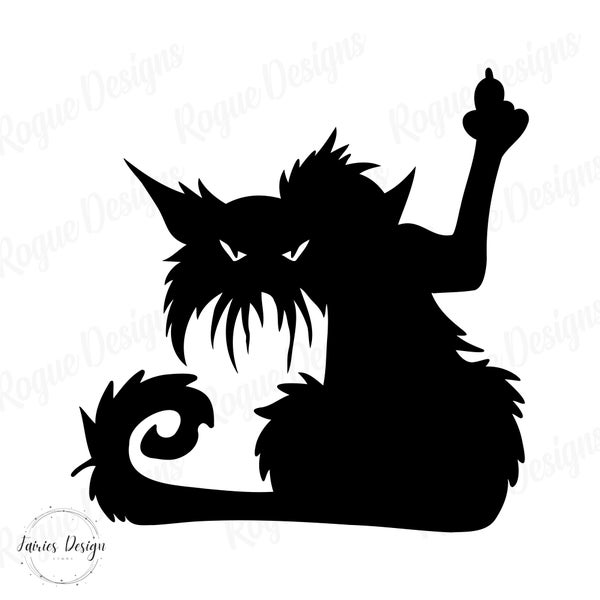 Middle Finger Cat - Etsy