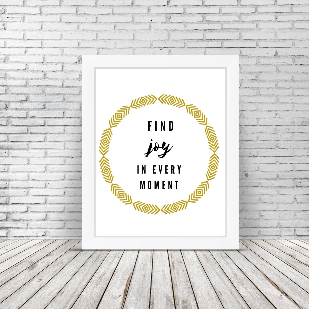Printable Wall Art Joy Colorful Wall Art, Printable Quotes ...