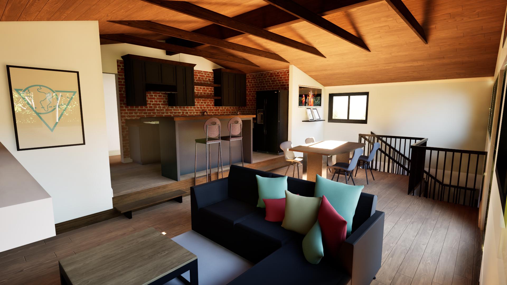 Modern 2-storey Farmhouse Secondary Suite Plan | Sunken Living | Master ...