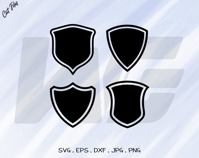 Shield & Ribbon Silhouette Vector Pack (digital Download) - Etsy Canada