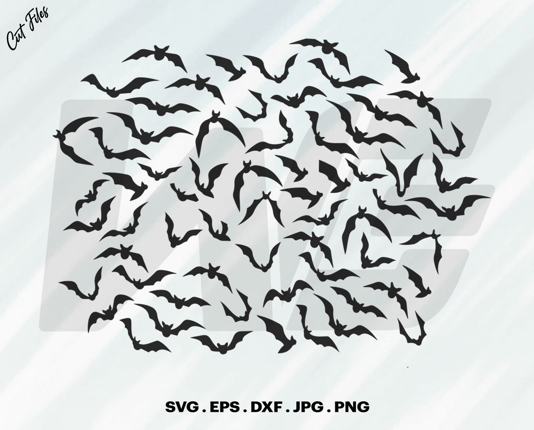 Bats Svg, Multiple Bat Svg, Bat Vector, Halloween Bat SVG, Cut File for ...