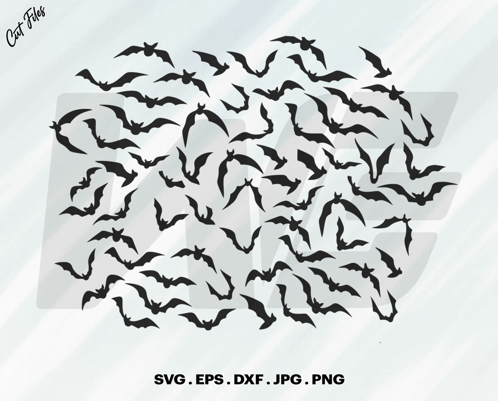 Bats Svg Multiple Bat Svg Bat Vector Halloween Bat SVG Cut - Etsy