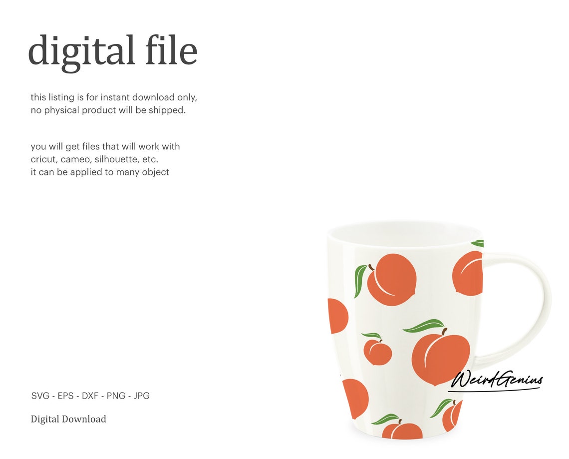Peach Svg Peach Clipart Peach Decal Svg Instant Download - Etsy