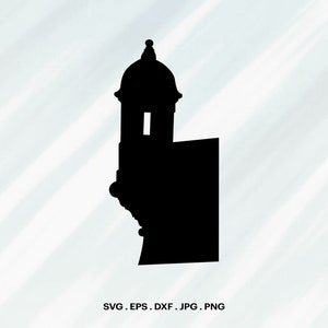 Puerto Rico SVG El Morro Silhouette SVG Garita Cut File For | Etsy España