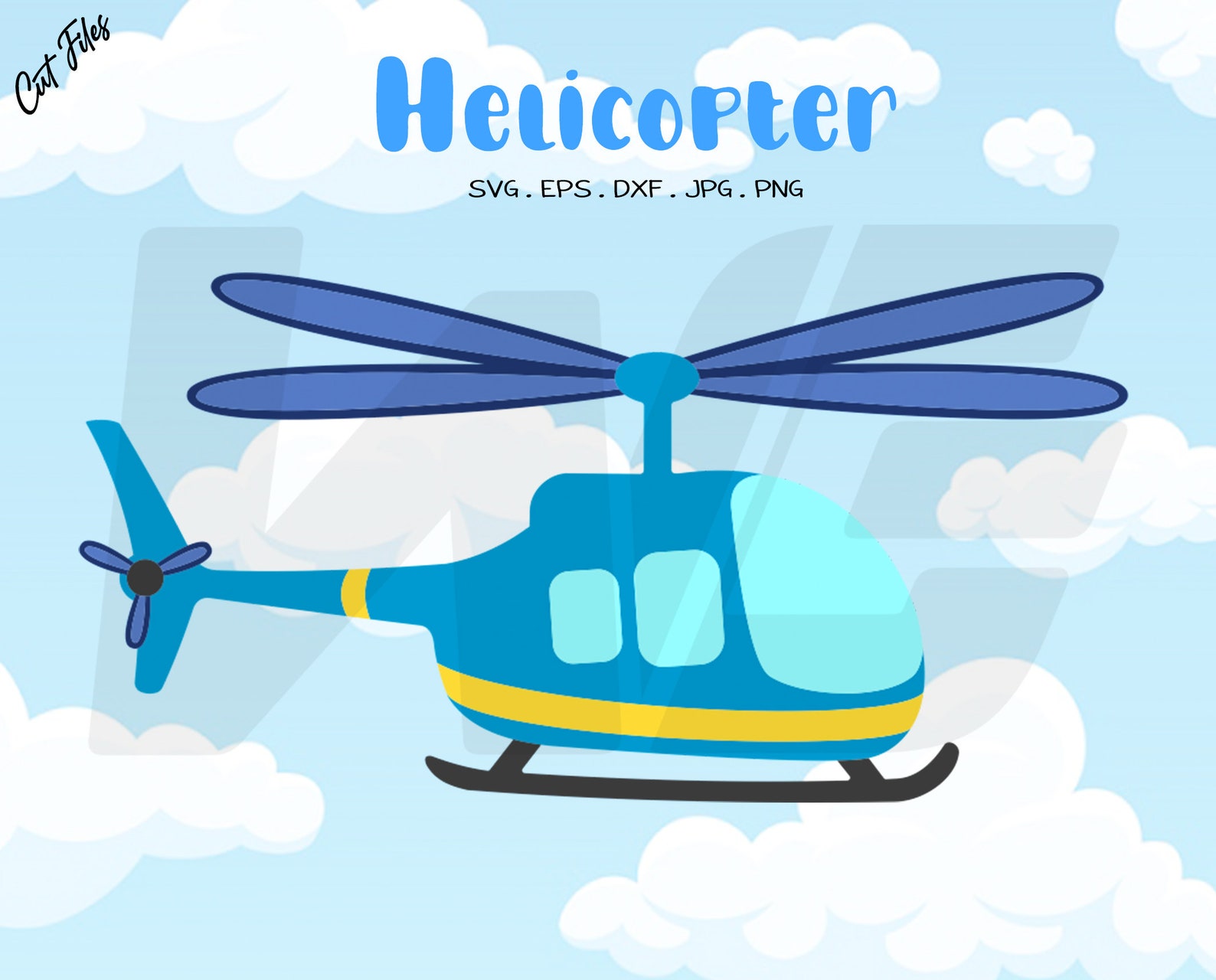 Helicopter SVG Helicopter Clipart SVG Cute Helicopter SVG - Etsy