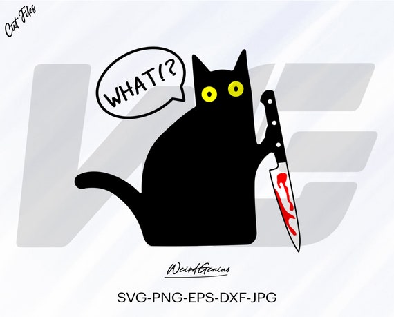 Funny Cat Svg Black Cat Svg Evil Cat Svg Cat Svg High - Etsy