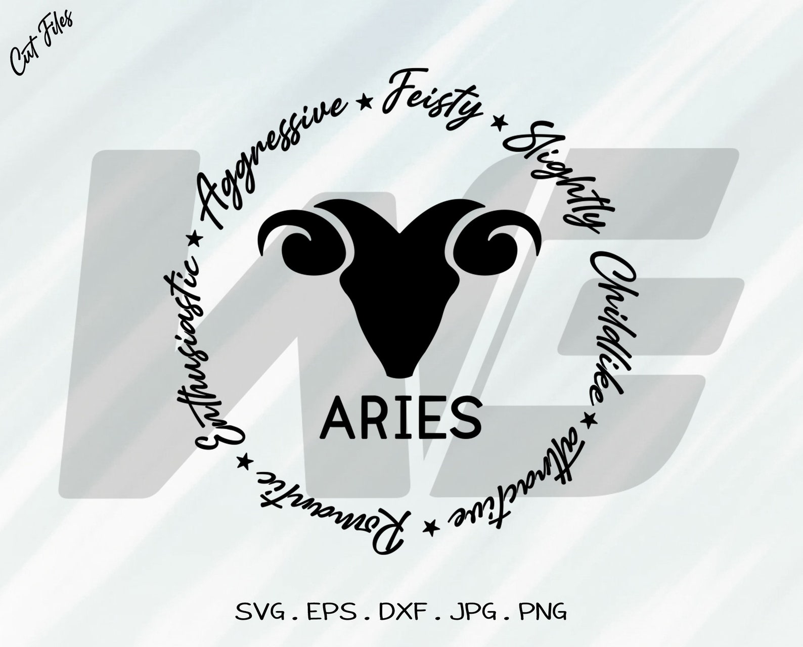Aries Zodiac Sign SVG Zodiac Traits SVG Aries Svg Aries - Etsy