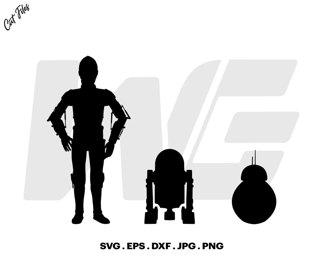 Str Wars SVG, Starwar Droid SVG, Droid Silhouette. Cut File for Cricut ...