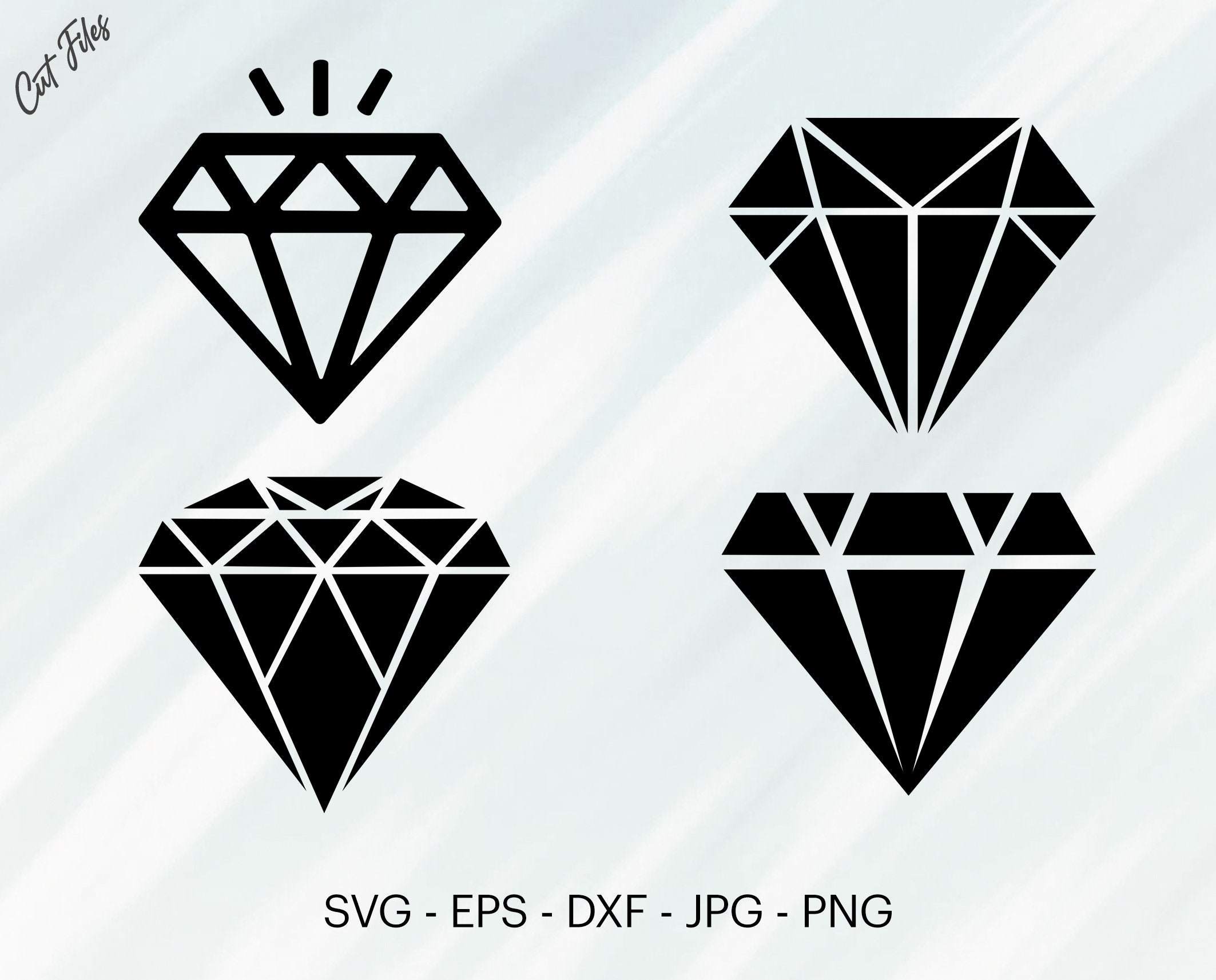 Diamond SVG Bundle Diamond SVG Cut File For cricut Clipart | Etsy