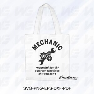 Mechanic Word Svg, Mechanic Svg, Mechanic Quote Svg, Mechanic Tshirt ...