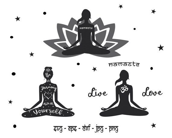 Namaste SVG Bundle Meditation SVG Yoga SVG Motivational | Etsy