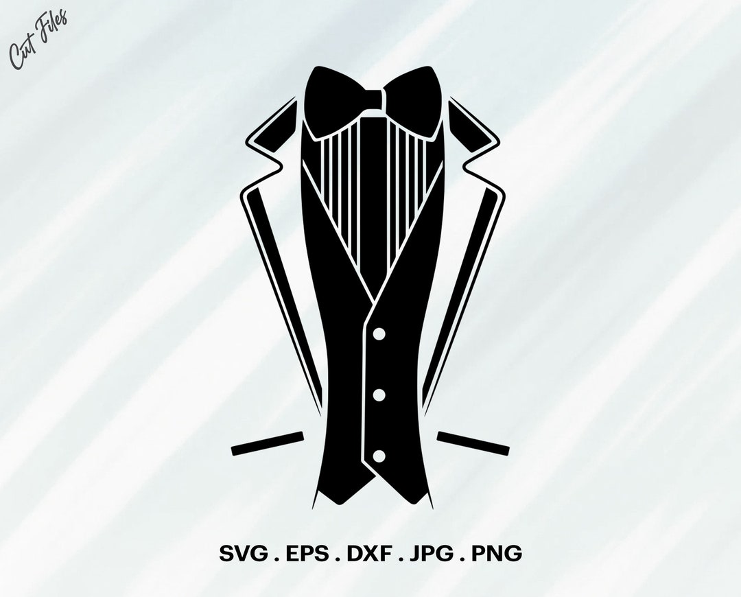 Tuxedo Vector Clipart (svg, Eps, Dxf, Png, Jpg) (digital Download) - Etsy