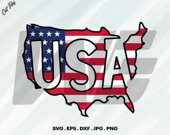 USA Svg, United States Svg, America Svg, Usa Map Svg, Cut File for ...