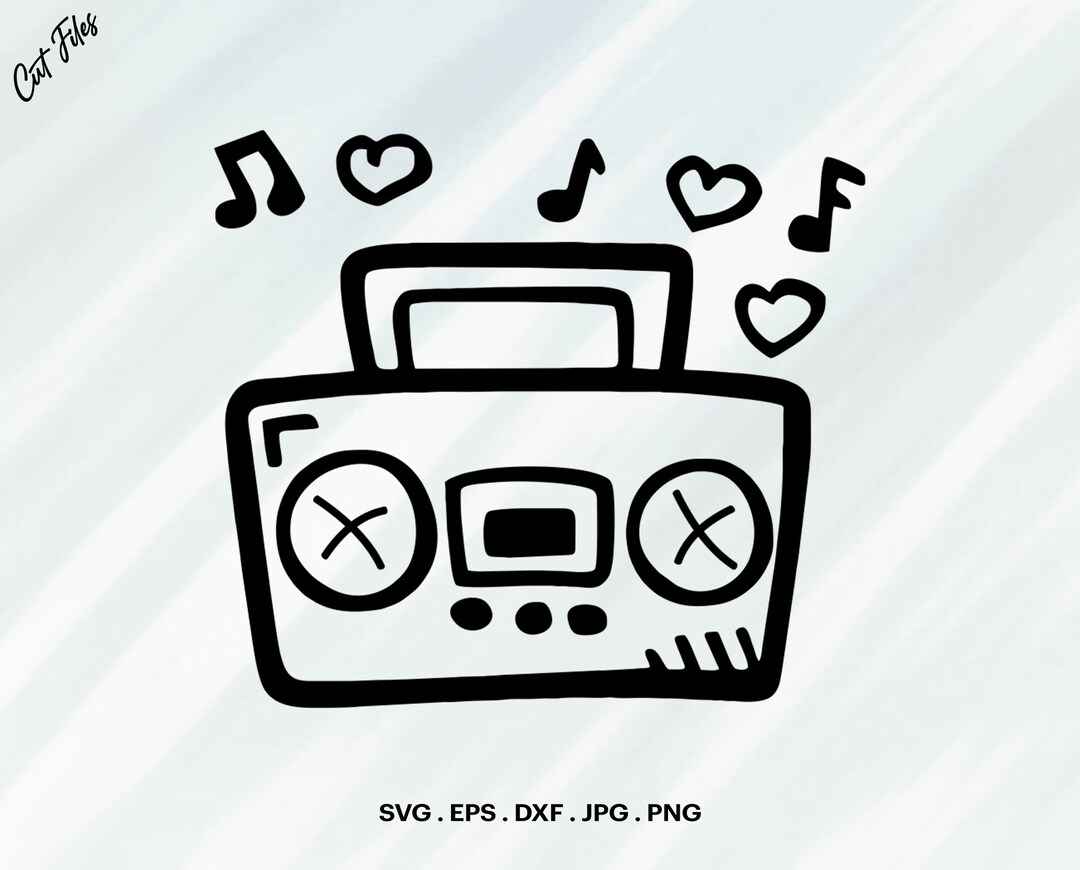 Radio Boombox SVG, Boom Box SVG, Radio SVG, Cut File for Cricut ...