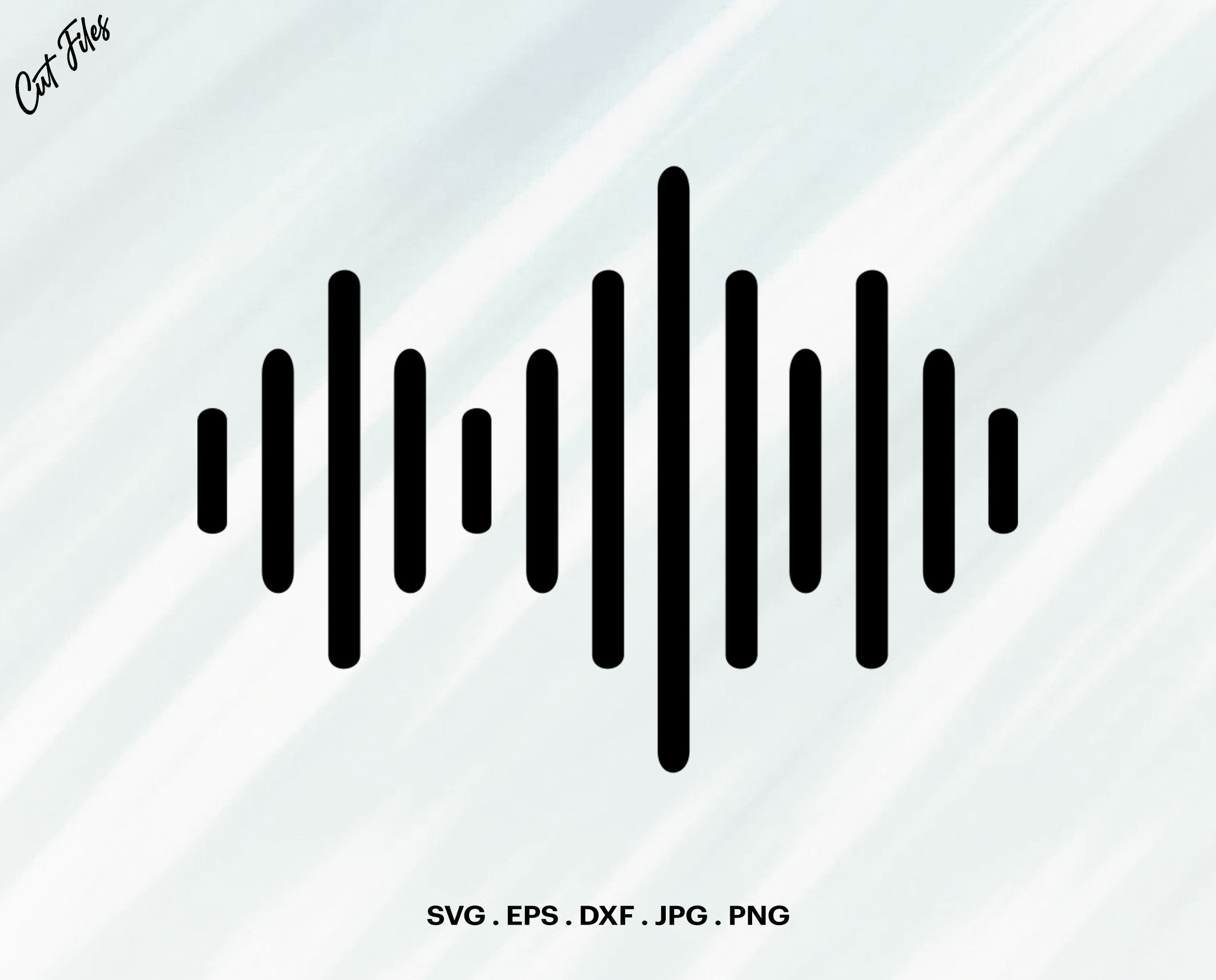 Sound Wave Audio SVG, Soundwave Design SVG, Cut File for Cricut ...