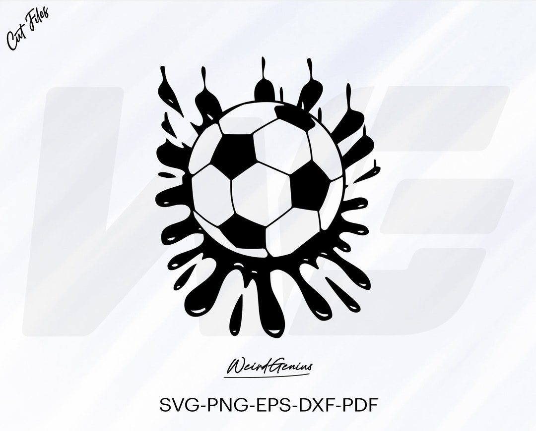 Splashing Ball Svg Soccer Ball Svg Football Svg Dripping - Etsy