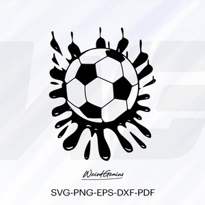Splashing Ball Svg Soccer Ball Svg Football Svg Dripping - Etsy