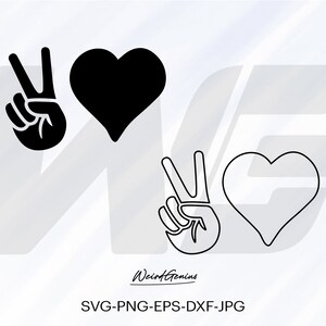 Peace and Love Svg Png Peace Vector Svg Love Vector Svg - Etsy