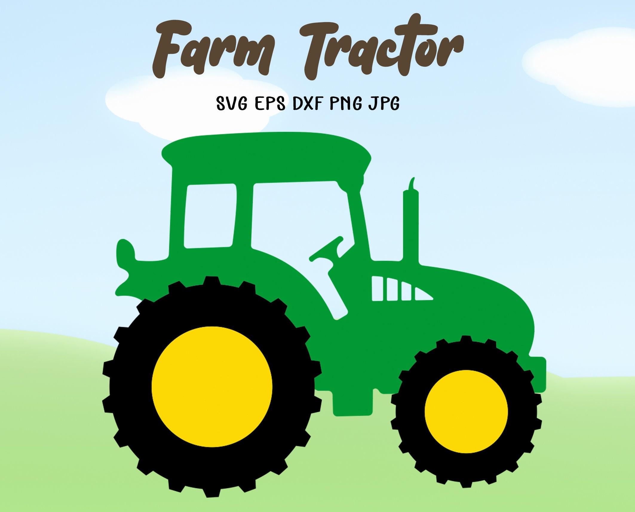 Farm Tractor SVG, Tractor SVG, Agro Machine Clipart, Silhouette ...