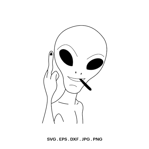 Alien Svg - Etsy