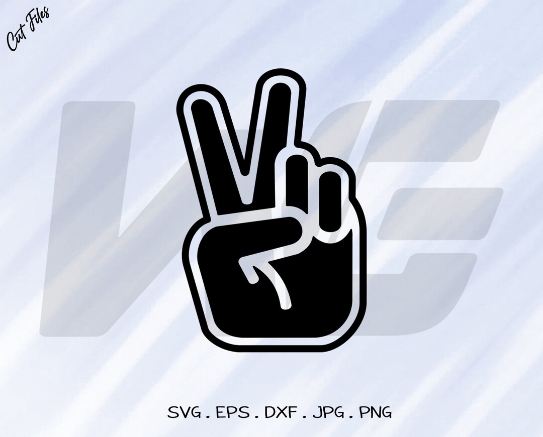 Peace Sign Svg Peace Silhouette Peace Hand Sign Cut File - Etsy