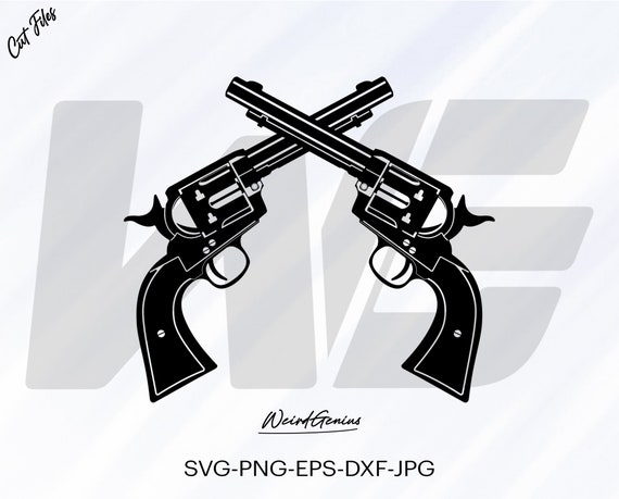 Crossed Revolvers Svg Crossed Pistols Svg Guns Svg Cowboy - Etsy Canada