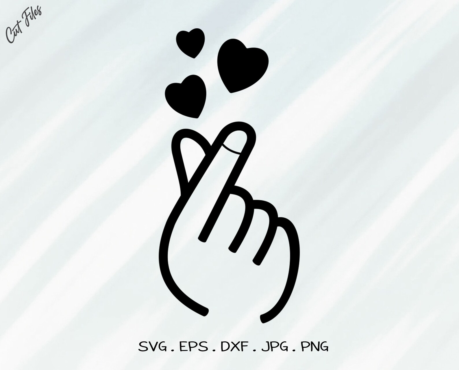 Love Sign Svg Finger Heart Svg Cut File For Cricut Clipart Etsy