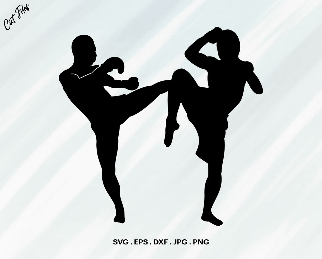 Kickboxing SVG, Kickboxing Silhouette, ,muay Thai Svg, Boxer Svg ...