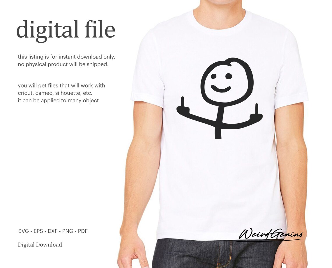 Middle Finger Svg Funny Meme Svg Meme Middle Finger Svg - Etsy UK