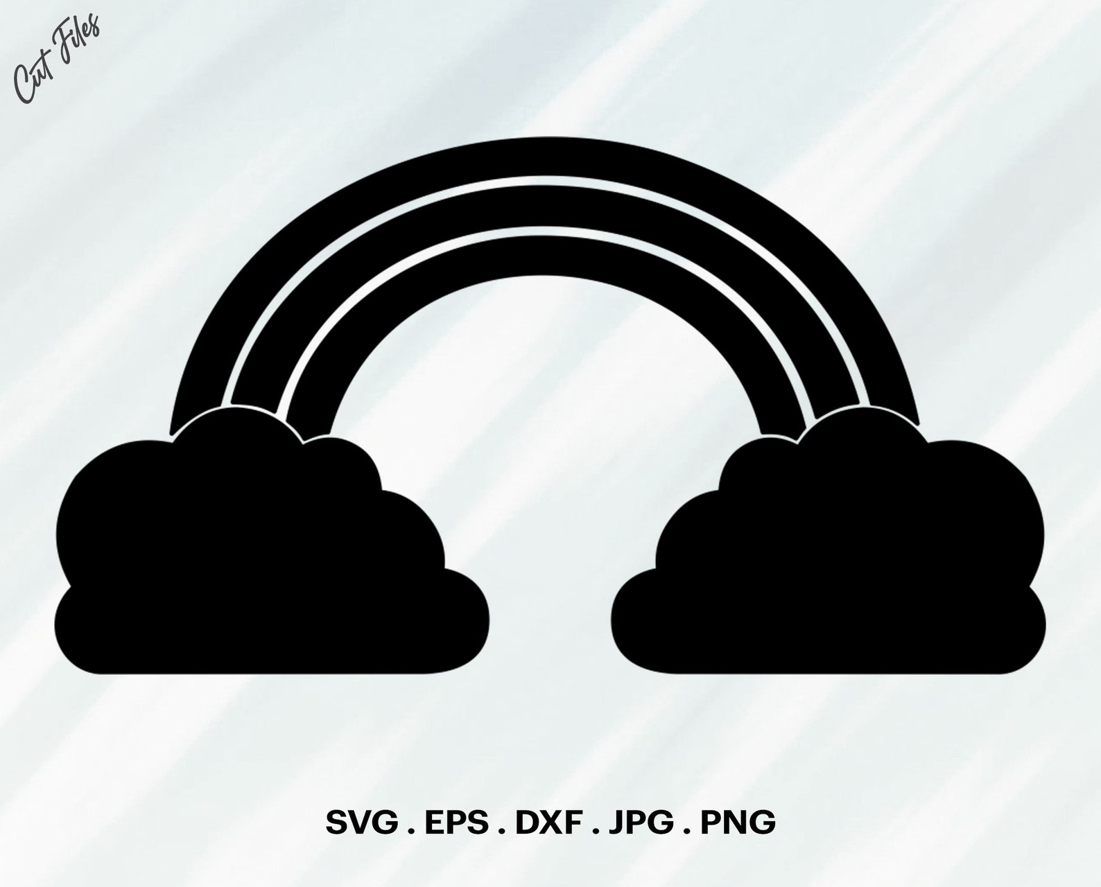 Rainbow Svg Rainbow And Cloud Svg Cut File For Cricut Etsy