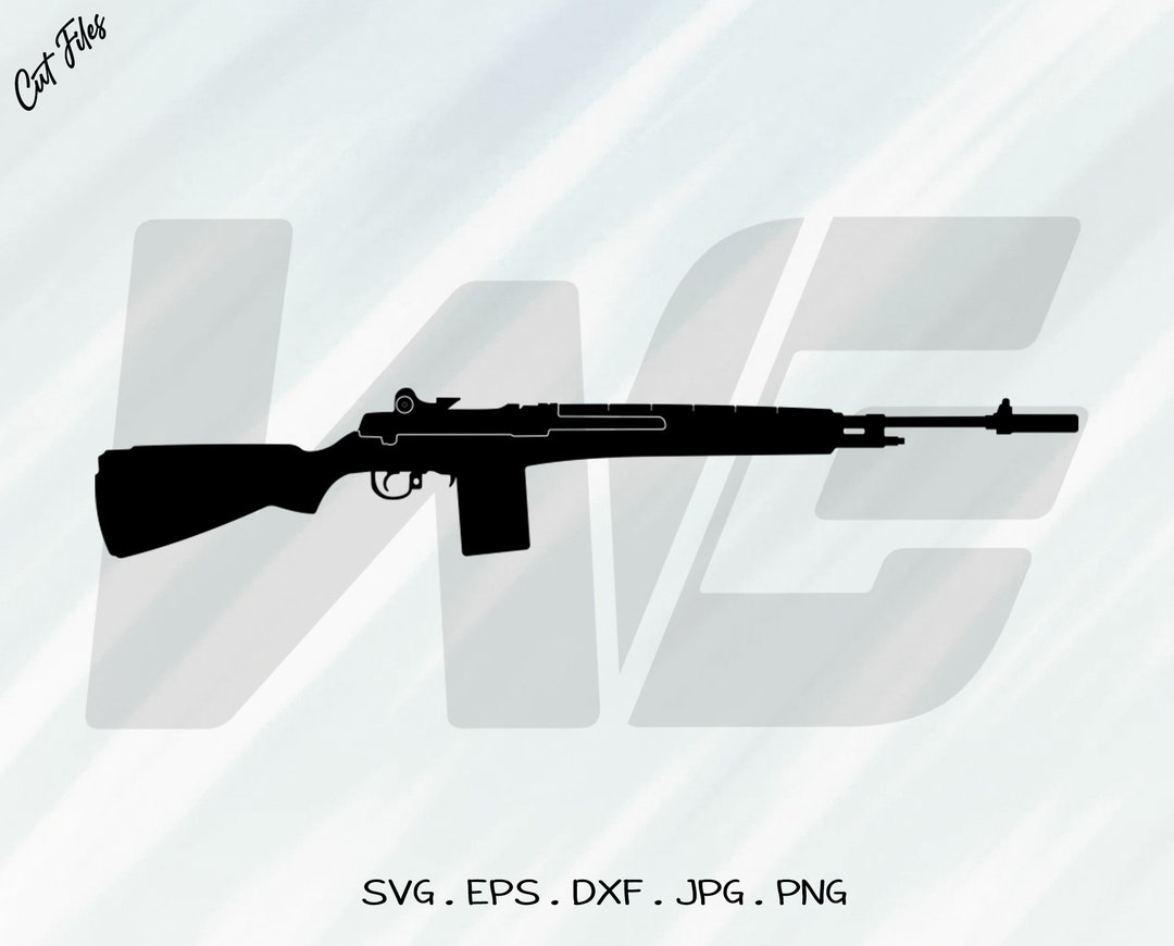 M14 Svg, M14 EBR Svg, Rifle Svg, Marksman Rifle Svg, M14 Silhouette ...