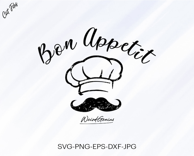 Bon Appetit Chef Hat (svg, Png, Eps, Dxf, Jpg) (digital Download) - Etsy