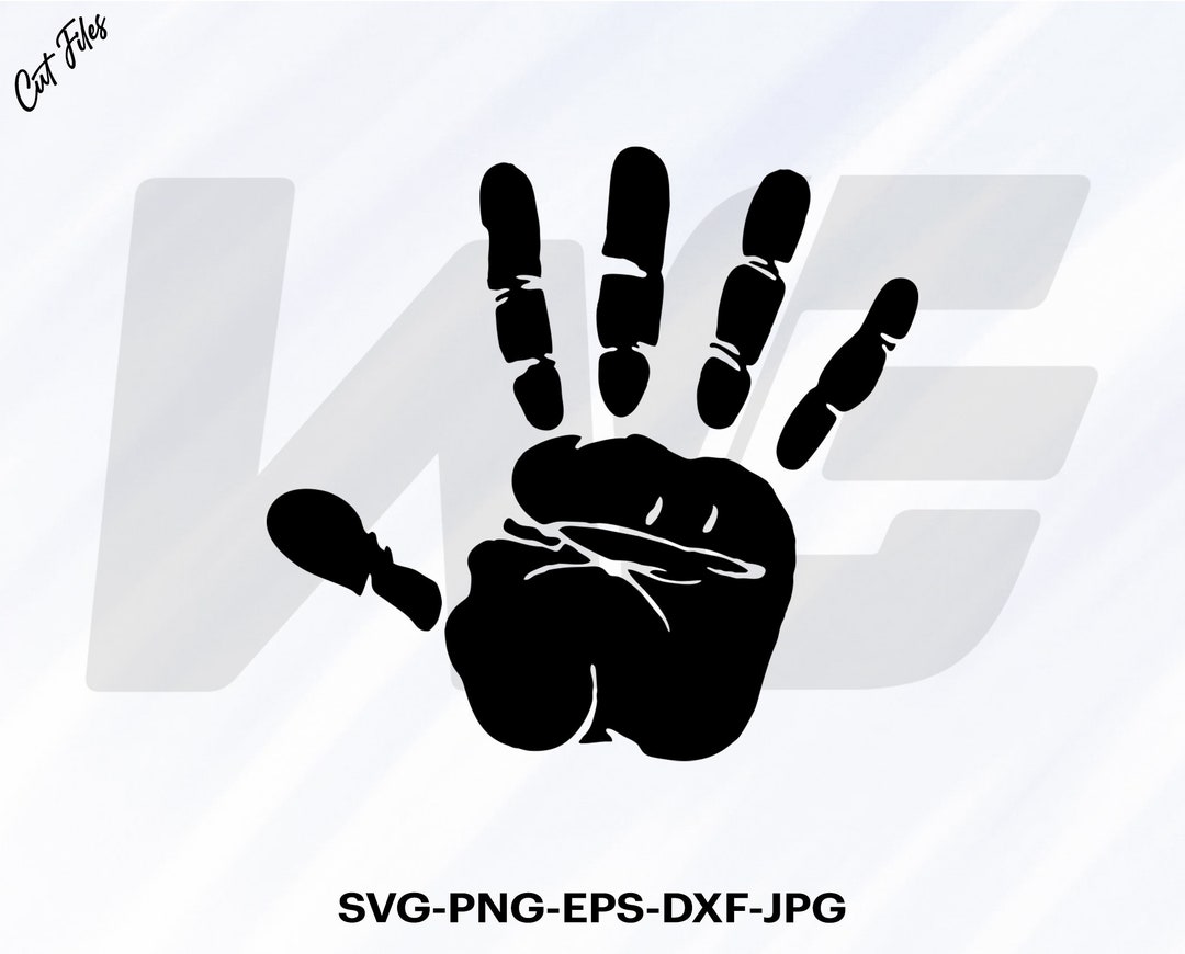 Hand Print Svg, Hand Print Png, Cut File for Cricut, Clipart, Digital ...