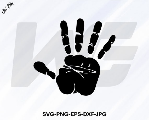Hand Print Svg Hand Print Png Cut File for Cricut Clipart | Etsy