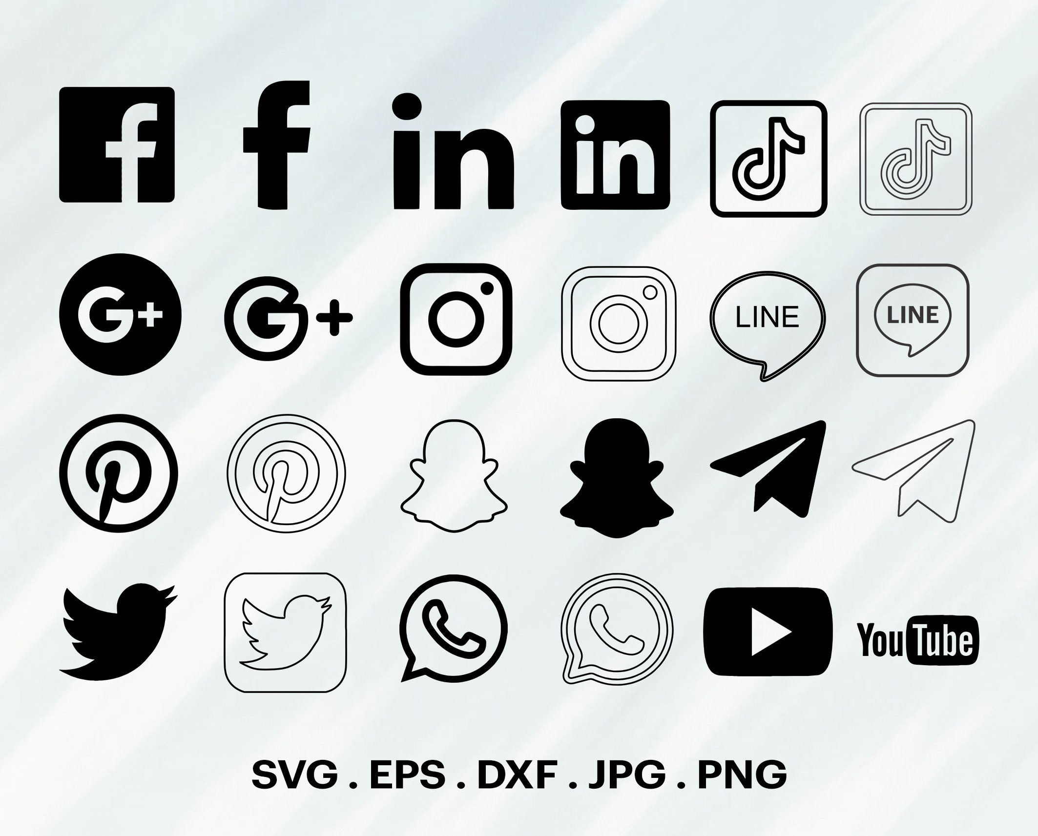 Social Media SVG Social Media Icons Bundle Social Media Logo - Etsy
