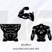 Muscle Svg Bundle, Bicep Svg, Back Svg, Abdominal Svg, High Quality ...