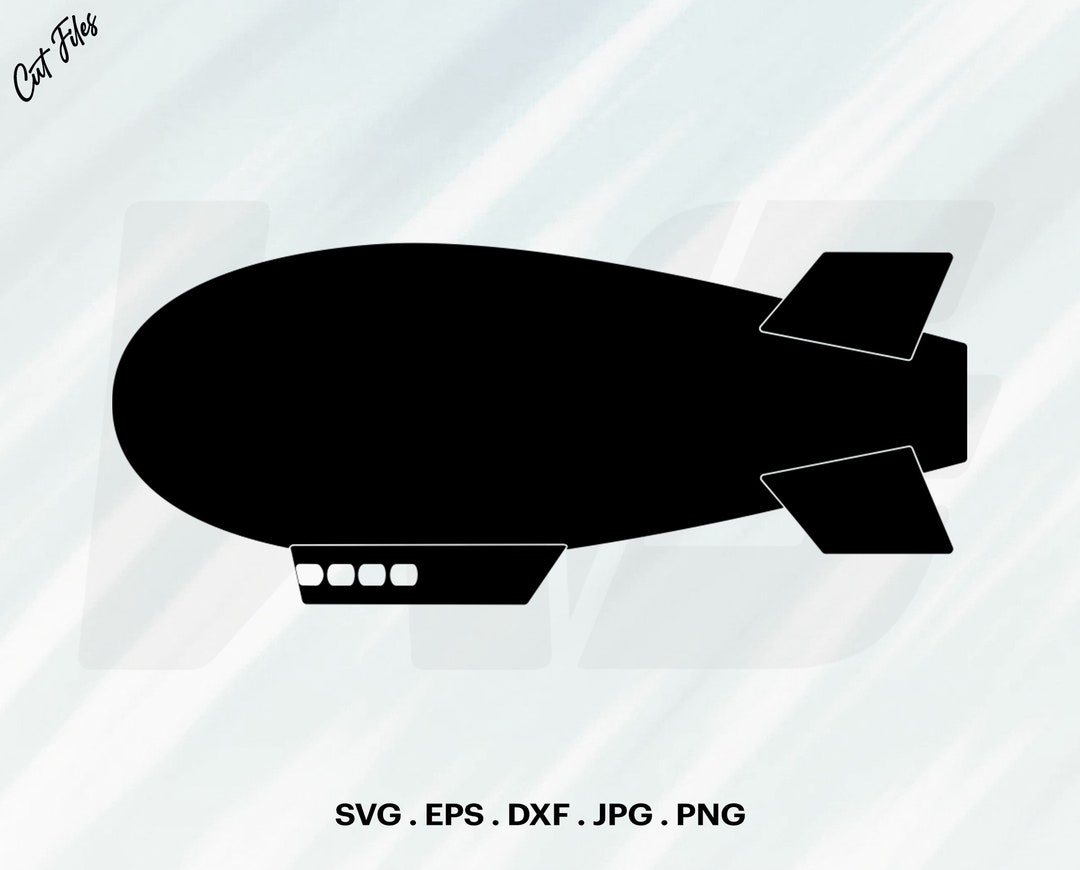 Zeppelin Balloon SVG, Zeppelin Balloon Silhouette, Zeppelin SVG, Cut ...