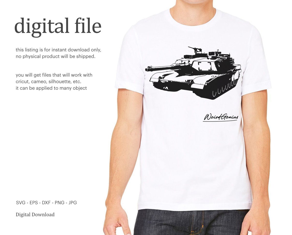 Tank SVG, M1 Abrams SVG, M1A2 Abrams, SVG, Cut File for Cricut, Clipart ...