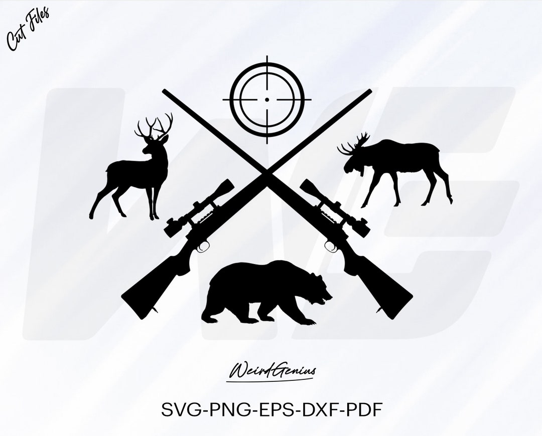 Crossed Sniper Rifle Svg, Hunting Rifle Svg, Hunting Svg, Sniper Rifle ...
