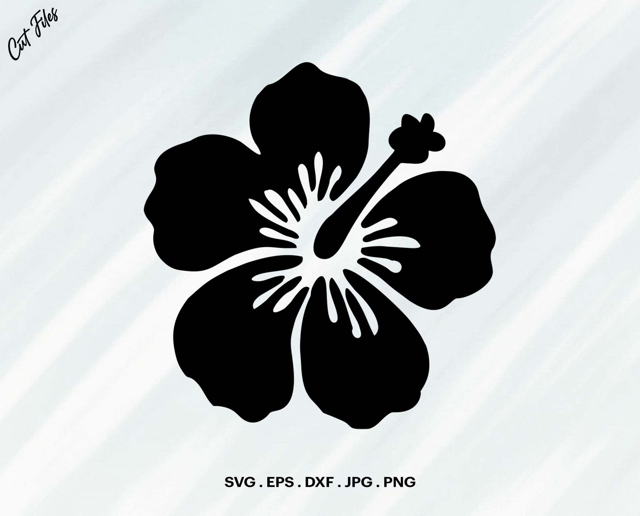 Hibiscus Svg Hibiscus Flower Silhouette Svg Cut File For Etsy