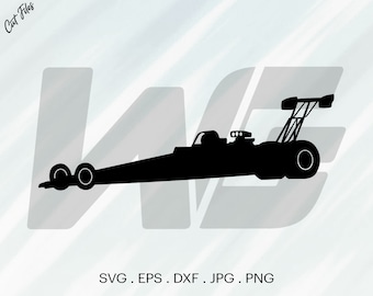 Drag Race Car SVG File Detailed Vector for Laser and Cricut Digital ...