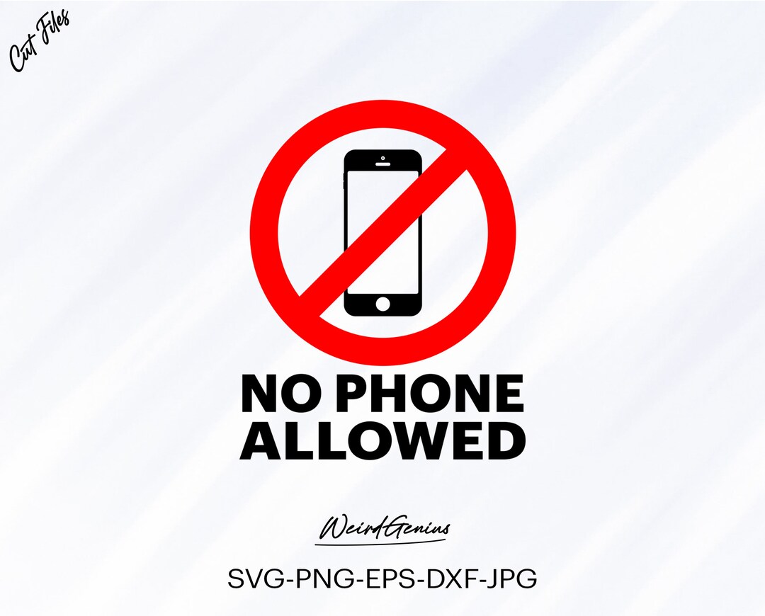 No Phone Allowed Symbol Svg, Instant Download Svg, High Quality File ...