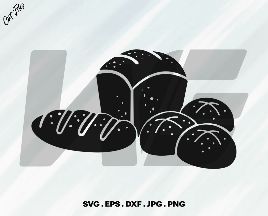 Bread Svg, Food Svg, Bread Clipart, Cut File for Cricut, Clipart ...