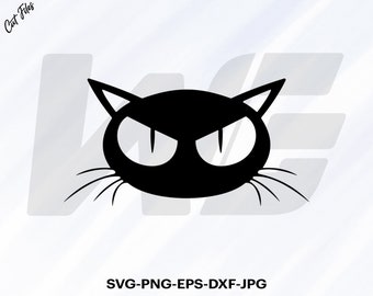 Halloween Cat Svg - Etsy