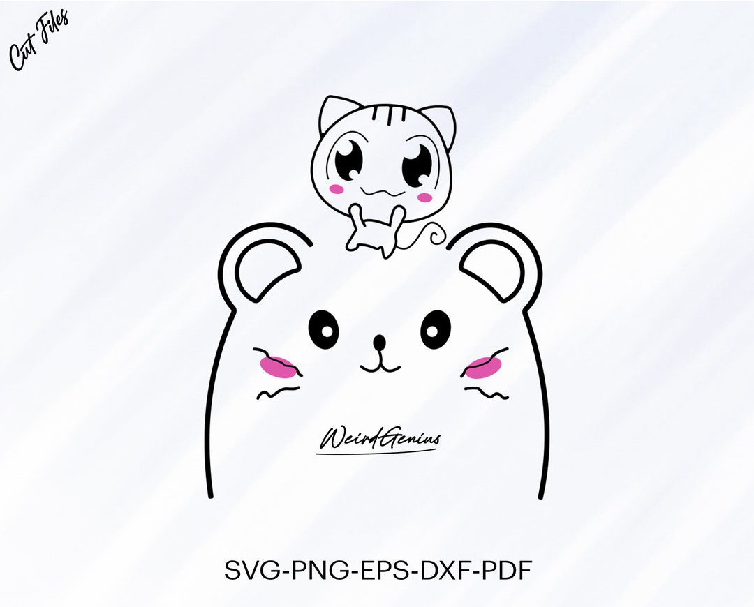 Cute Cat Svg, Cute Kitten Svg, Cat Shirt Svg, Anime Cat Svg, Cat Decal ...