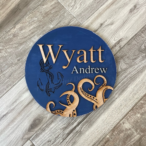 Wooden Anchor Sign - Etsy